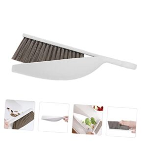 SOESFOUFU 1 Set Small Broom Pet Dustpan Keyboard Cleaner Brush Table Dustpan Brush Desktop Mini Dustpan Sofa Cleaner Mini Dustpan and Brush Sofa Broom Small Dustpan Small Brush Pp White