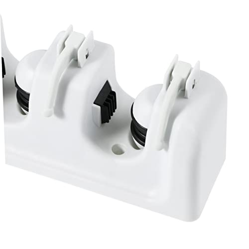 Levemolo Mop Holder Storage Mounted Organizer Wall Mount Clothing Coat Hanger Wall Mount Clothing Mounted Clothing Coat Hanger Broom Gripper Mop Gripper Mounted Clothes Rack White