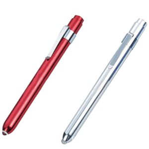 kichouse 2pcs led pen light medical pen light led pupil pen light nurse led nursing student essentials nurse checking pen pocket pen light for nurse pen doctors flashlights red