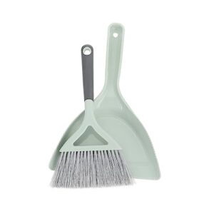 plafope 1 set broom dustpan keyboard cleaning brush mini hand broom and dustpan table cleaning tool mini broom home cleaning accessory mini cleaning broom cleaning kit plastic green