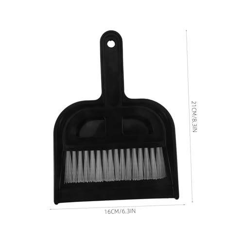 Luxshiny 1 Set Broom Dustpan Set Detailing Brush Cars Brooms Automotive Auto Car Desk Cleaner Brush Car Gaps Brush Cleaning Small Dustpan Multi-Function Whisk Broom Mini Broom Black Plastic