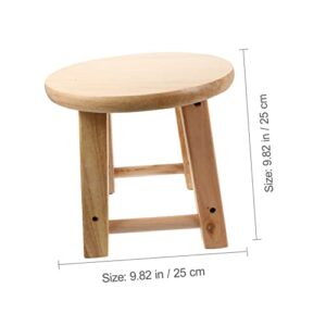 SEWOART 1pc Bathroom Stool Stools Creative Stool Bedside Stool Century Gardening Stool Foot Stepping Stool for Chair Mini Sitting Pedicure Low Potty Decorative Shoe Solid Wood