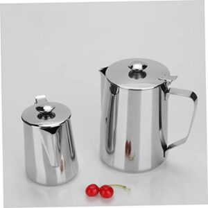 COLLBATH Cold Water Jug Stainless Cup Cup Milk Frothing Pitcher Coffee Frother Coffe Cups Espresso Machine Coffee Machine with Milk Frother Tea Pitcher with Lid Frother Cup Milk Jug