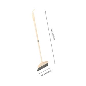 BCOATH Wooden Long Handle Broom Indoor Sweeping Broom Courtyard Broom Garbage Sweeping Broom Soft Broom Lawn Concrete Broom Outdoor Indoor Broom Dust Brooms Carpet Broom Rv Bristle Hair