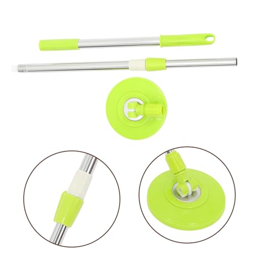 Anneome Rotating Mop Rod Replacement Mops Stick Pole Commercial Cleaning Mop Handle Detachable Mop Pole Mop Head for Rotary Mop Bucket Domestic Straight Mop Rods Green Stainless Steel