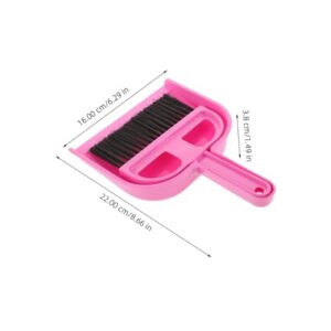 MERRYHAPY 1 Set Pet Cleaning Tool Cat Scrub Brushes for Cleaning Dryer Dog Wipes Pet Nest Broom Spray Cleaning Broom Counter Duster Broom Handle Outdoor Mini Broom Hideout Block Plastic Rosy