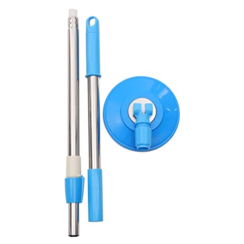 Gogogmee Mop Pole Floor Mop Rod Base Replacement Micro Fiber Mop Pedal Turnicate Mop Handle Commercial Velda Broom Handle Threaded End Mops for Floor Cleaning Mop Heads Stainless Steel Blue