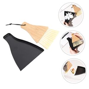 SOESFOUFU 1 Set Desktop Broom Dustpan Cleaning Supply Multi-Function Handheld Broom Hand Broom Desktop Sweep Brush Whisk Broom Keyboard Broom Keyboard Duster Brush Broom for Iron