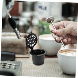 PRETYZOOM Coffee Filter Cup Coffee Espresso Powder Filter Refillable Tea Filter Espresso Maker Filter Coffee Dripper Strainer Espresso Filter Basket Coffee Supplies Black Stainless Steel