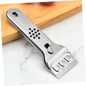 HOLIDYOYO 1 Set Tile Stain Removal Shovel Ice Scraper Paint Scraper Tool Sticker Labels Floor Scraper Scrapers for Stains Cleaning Scraper Scrapers for Wallpaper Tools Stainless Steel Silver