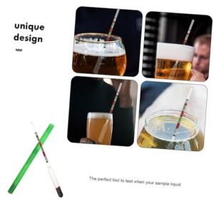 FUNOMOCYA 3 Pcs Sugar Meter Scale Hydrometer Beer Wine Hydrometer Alcohol Hydrometer Home Brew Hydrometer Triplescale Tester Maple Syrup Hydrometer for Wine Borosilicate Glass