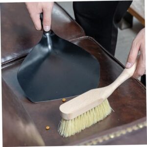 COOLHIYA 1 Set Desktop Broom Portable Brush Dustpan Household Dust Pan Garbage Shovel Cleaning Shovel Char Shovel Handheld Broom Mini Brush Whisk Broom Pan Small Broom and Dust Brush Iron