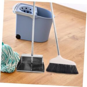 SOESFOUFU 1 Set Garbage Shovel Broom with Dustpan Household Brooms Broom Pan Broom and Dustpan Kit Outdoor Dust Pan Standing Dust Pan with Broom Kit Floor Broom Angle Brooms Stainless Steel