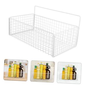 CONGARTENO Bathroom Storage Shelf Kitchen Organizer Self-Adhesive Storage Rack Storage Shelves Wall Mount Rack Iron Storage Rack White