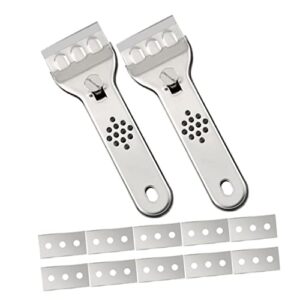 holidyoyo 1 set tile stain removal shovel ice scraper paint scraper tool sticker labels floor scraper scrapers for stains cleaning scraper scrapers for wallpaper tools stainless steel silver