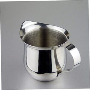 COLLBATH Stainless Steel Milk Cup Tea Fairness Cup Espresso Machine Coffee Creamer Cream Frothing Cups Sauce Jug Pitcher Espresso Shots Steaming Pitcher Creme De Menthe Syrup Bar Cup Silver