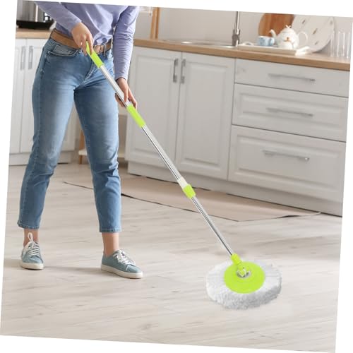 Anneome Rotating Mop Rod Replacement Mops Stick Pole Commercial Cleaning Mop Handle Detachable Mop Pole Mop Head for Rotary Mop Bucket Domestic Straight Mop Rods Green Stainless Steel