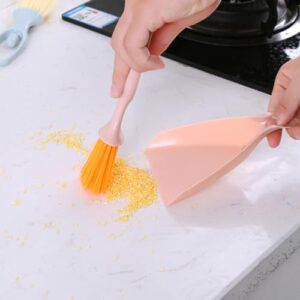 4 Sets Household Supplies Dustpan Gadget Whisk Brooms Cleaning Brushes Mini Broom Cleaning Utensils Lecrueset Pans Dust Pan and Brush Hand Broom Desktop Cleaner Cleaning Tools Pink BUTIFULSIC