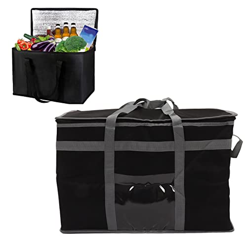 Insulated Bag, 38L Large Capacity, Reusable Cooler Bag with 2 Handles. Keep Food New, Exquisite for Grocery Shopping, Picnics, and Delivery