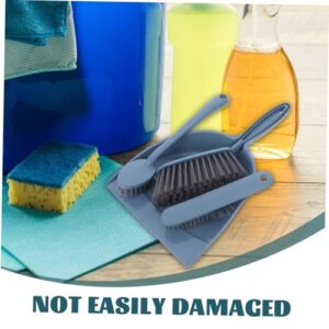 Anneome 1 Set Mini Broom Set Dust Pan Handheld Broom Crevice Cleaning Brush Hand Broom Brush Gaps Cleaning Brush Whisk Broom Small Handle Desk Brooms Small Brush and Dustpan Pp Blue