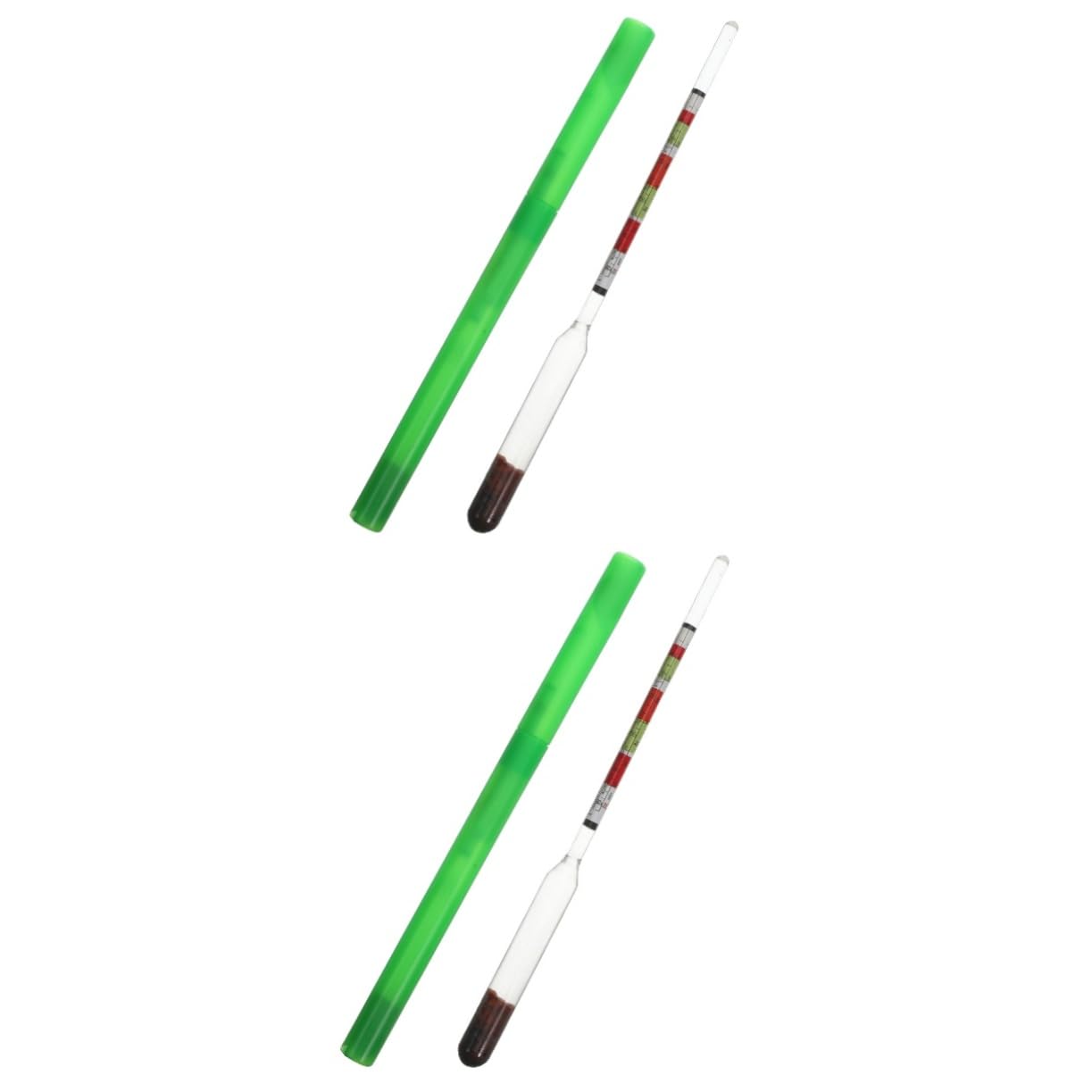 FUNOMOCYA 2 Pcs Sugar Meter Hydrometer for Mead Homebrew Hydrometer Manual Hydrometer Beer Wine Hydrometer Maple Sap Hydrometer Syrup Hydrometer for Moisture Content Borosilicate Glass