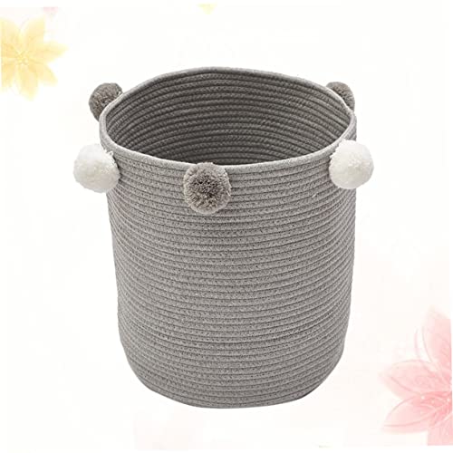 Levemolo Laundry Bucket Shelf Storage Basket Cotton Laundry Bin Extra Large Cotton Rope Basket Blanket Basket Container Large Laundry Bag Washing Basket Woven Cotton Basket Light Grey