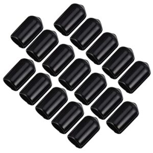 hohopeti 200pcs protective cap reusable reuseable pvc end caps bolt protector cap steel pipe protector rod protector cap plug screw caps pipe thread rubber end cap thread protector black