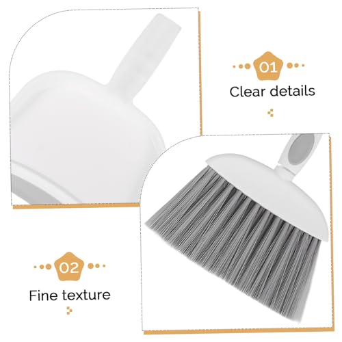 Zerodeko 1 Set Mini Broom Dustpan Car Broom Table Whisk Broom Desktop Broom Car Detail Brush Computer Keyboard Broom Small Broom Brush Cleaning Brushes for Household Use Detailing Brush Pp