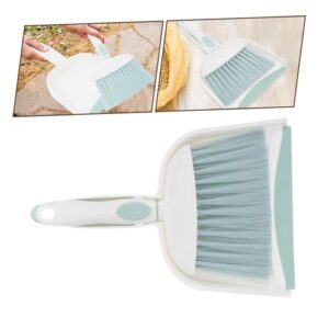 Amosfun Set Mini Broom Dustpan Small Broom and Dustpan Tabletop Broom Hand Broom Small Table Broom Mini Cleaning Broom Keyboard Broom Brush Brooms Cleaning Broom Plastic Green