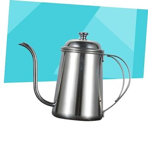 COLLBATH 1pcs Stainless Steel Water Jar Gooseneck Kettle Long Mouth Teapot Drip Kettle Espresso Kettle Espresso Coffee Maker Long Mouth Water Jar Narrow Spout Coffee Pot Water Jugs Machines