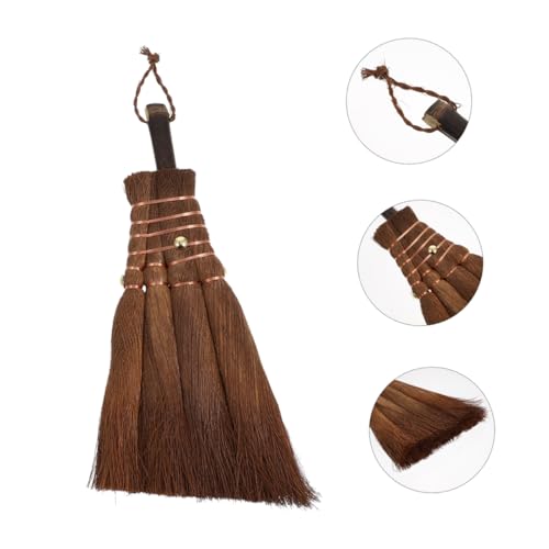 2pcs Small Broom Manual Broom Sweeping Hand Handle Broom Small Whisk Broom Counter Broom Desk Cleaning Broom Kitchen Countertop Broom Office Table Dust Brush Light Brown Wood MERRYHAPY