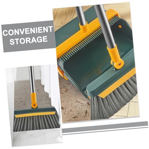 SOESFOUFU 1 Set Folding Broom Dustpan Standing Dustpan Kitchen Broom Indoor Broom Household Dustpan and Broom Long Handle Dust Pan Dust Pan and Broom Heavy Duty Broom Office Broom Pet Brush