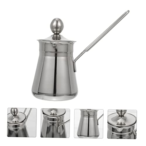 SHOWERORO 1pc Milk Foam Cup Milk Steaming Milk Maker Espresso Pitcher Coffee Milk Jug Espresso Pot Milk Frother Cup Hot Chocolate Tea Creamer Coffee Frothing Pitcher 201 Stainless Steel