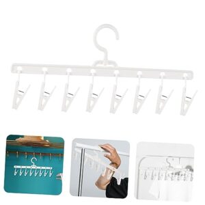 Garneck Windproof Clips Folding Clothes Drying Rack Folding Portable Travel Clip Balloon Lights Mini Socks Holder Windproof Foldable Clip Foldable Clip Drip Hanger Rivets for Fabric White