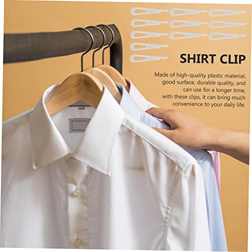 MUSISALY 200pcs Shirt Pin Sheer Pants Folding Ties Clips Socks Clamps Costume Shirt Alligator Hair Clips Dress Shirt Clips Clear Clothes Clips Shirt Packing Clip Garment Clip White Plastic