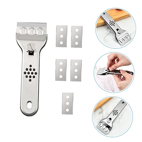 HOLIDYOYO 1 Set Tile Stain Removal Shovel Ice Scraper Paint Scraper Tool Sticker Labels Floor Scraper Scrapers for Stains Cleaning Scraper Scrapers for Wallpaper Tools Stainless Steel Silver