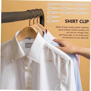 Outanaya 400 Pcs Shirt Pin Costume Shirt Sock Clips Garment Clip Dress Shirt Clips Hair Clips Alligator Folding Ties Clips Shirt Fixing Alligator Clip Clamps with Teeth White Plastic