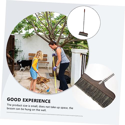 SOESFOUFU Electric Broom Long Handle Cleaning Broom Soft Bristle Cleaning Brush Kitchen Soft Bristle Broom Garbage Wiper Broom Outdoor Home Cleaning Broom Garden Broom Home Broom Wooden