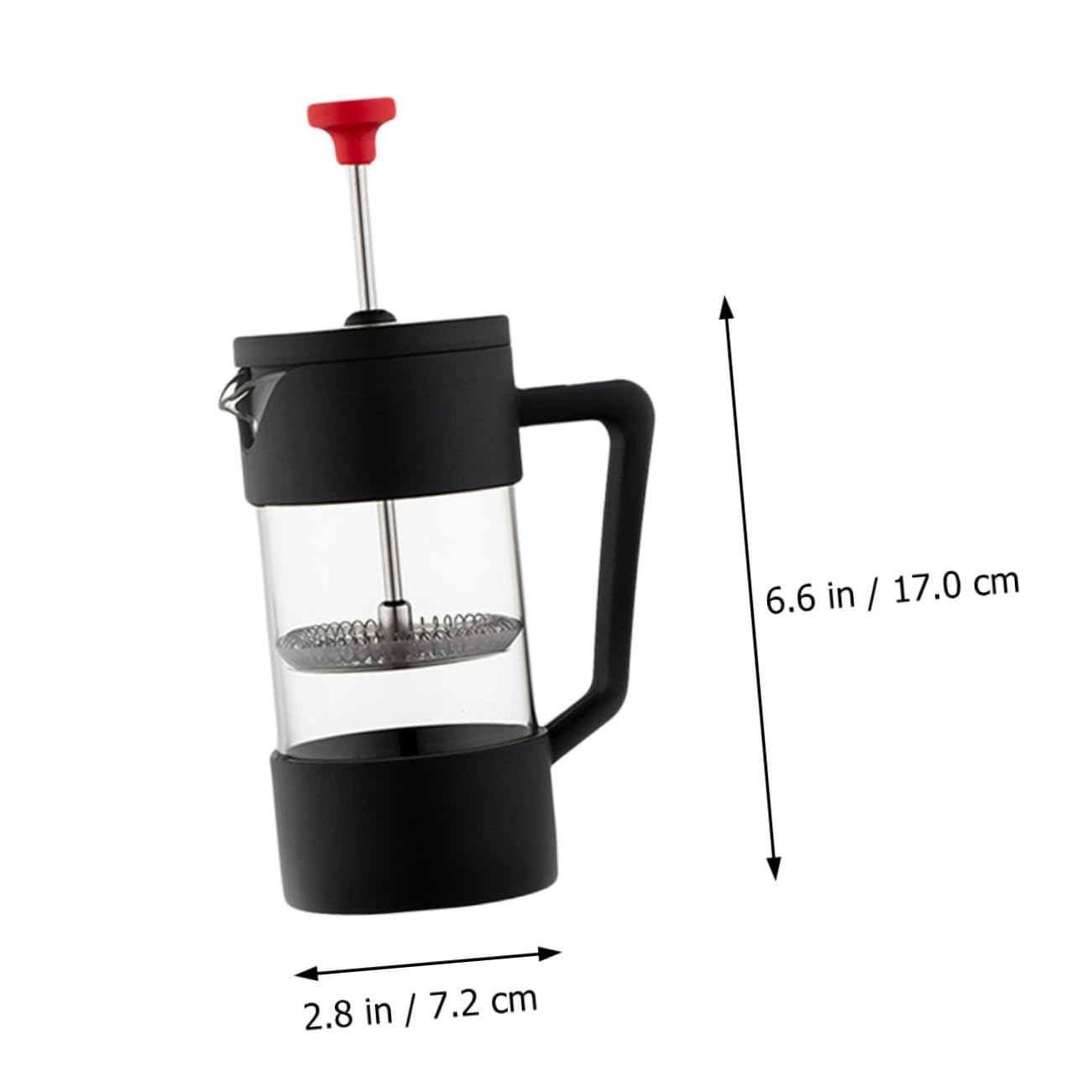 LABRIMP Stainless Tea Kettle French Coffee Press Espresso Coffee Machine Hand Drip Coffee Tea Infusion Pot Coffee Machines for Home Espresso Shots High Borosilicate Glass