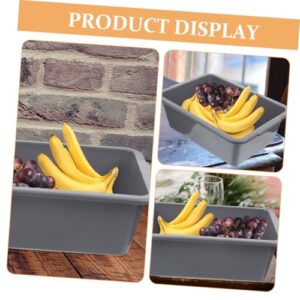 BUGUUYO 3pcs Restaurant Bowl Storage Box Storage Bins Dishwashing Tubs Washing Basin Tub Commercial Tote Tubs Multipurpose Bus Tub Restaurant Bus Tub Bus Tub for Restaurant Grey Pp