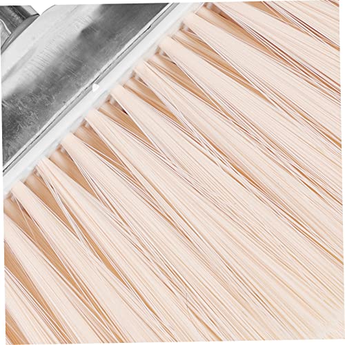 ORFOFE Cleaning Dust Pan Outdoor Broom Dustpan Household Brooms Flooring Tools Stable Broom Long Handle Broom Reusable Broom Handle Sweeping Brush Garbage Wiper Floor Wiper Khaki Nylon