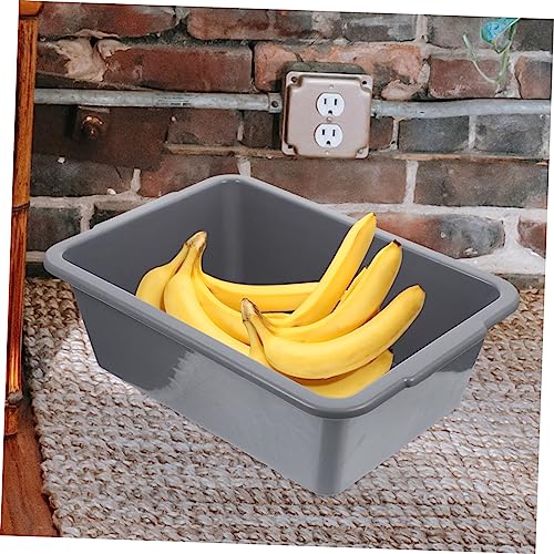 HOOTNEE Plastic Rectangular Tub Storage Bins Bus Basin Collapsable Dish Washing Tub Foot Soak Tub Commercial Tote Tub for Home Utility Tote Plastic Storage Bin Commercial Tote Tubs Grey