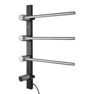 electric towel warmer rack - electric bathroom heated towel rack - touch screen intelligent control electric heated towel rack for bathroom, hotel, kitchen, and gym