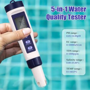 SOESFOUFU Water Quality Tester Water Ph Tester Water Tester for Home Portable Water Tester Pool Water Tester Ph Meter Digital Water Tester Drinking Water Tester Handheld Water Tester Plastic