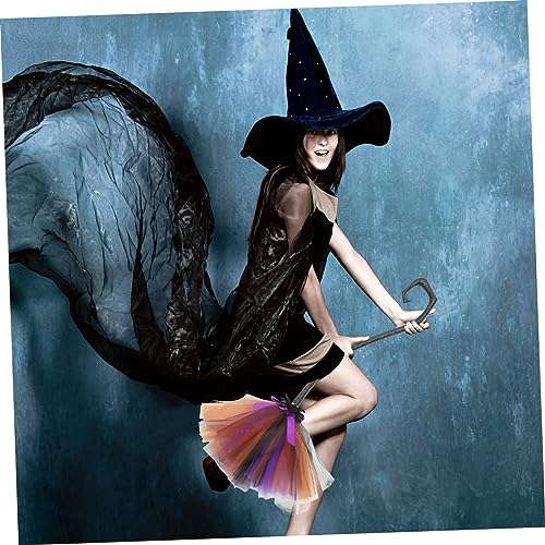 FOYTOKI Broom Ornament Broom Stick Halloween Witches Broomstick Halloween Props That Moves Witch Prop Witch Supplies Halloween Broomstick Witch Broomstick Halloween Broom Decor Gauze