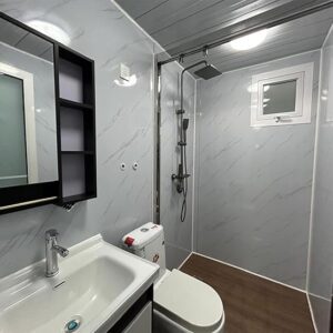 Tiny House Modern Prefab Modular Luxury Modern prefab Villa Mobile Vacation Tiny Steel Home -20 Feet prefabricated Tiny House with Balcony Kitchen Bathroom Bedroom Mobile Home eco Friendly House