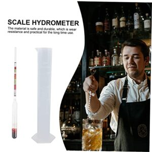 FUNOMOCYA 2 Sets American Attenuation Meter Measuring Cylinder Distilling Moonshine Alcoholmeter Brewing Hydrometer Beer Hydrometer Triple Scale Hydrometer Tester Mead Hydrometer Glass