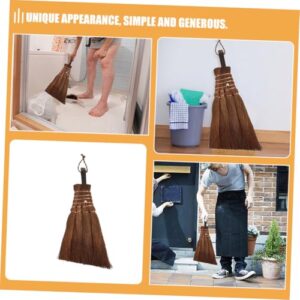 2pcs Small Broom Manual Broom Sweeping Hand Handle Broom Small Whisk Broom Counter Broom Desk Cleaning Broom Kitchen Countertop Broom Office Table Dust Brush Light Brown Wood MERRYHAPY