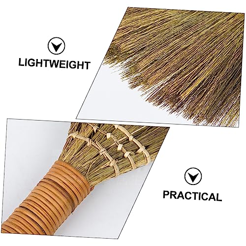 TOKIDNY 2pcs Household Dust Broom Straw Whisk Broom Hand Handle Broom Natural Small Broom Decor Small Hand Broom Children s Small Furniture Sweeping Duster Crumb Balai Broom Indoor Gala