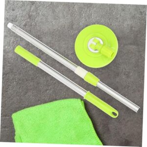 Anneome Rotating Mop Rod Replacement Mops Stick Pole Commercial Cleaning Mop Handle Detachable Mop Pole Mop Head for Rotary Mop Bucket Domestic Straight Mop Rods Green Stainless Steel